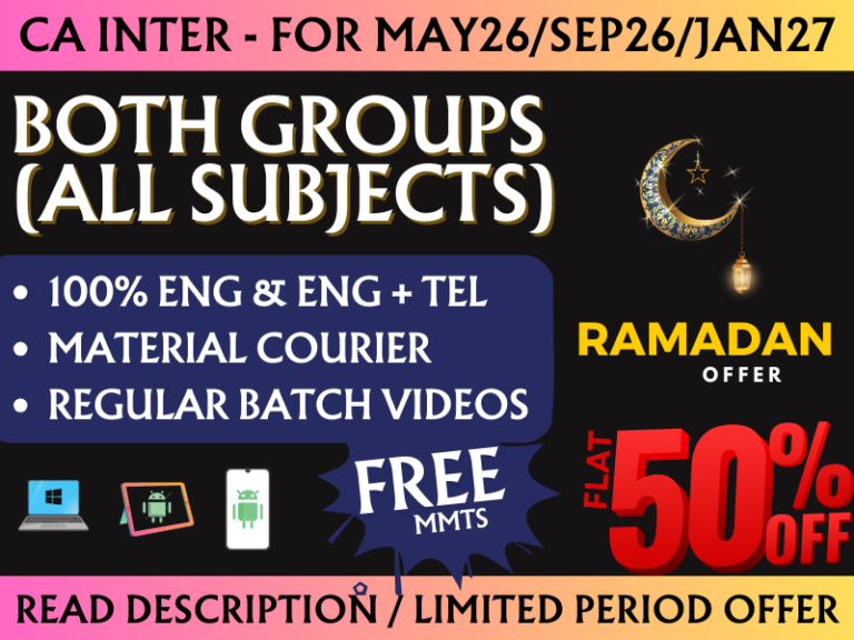 CA INTER BOTH GROUPS REGULAR || CC611 - Masterminds India